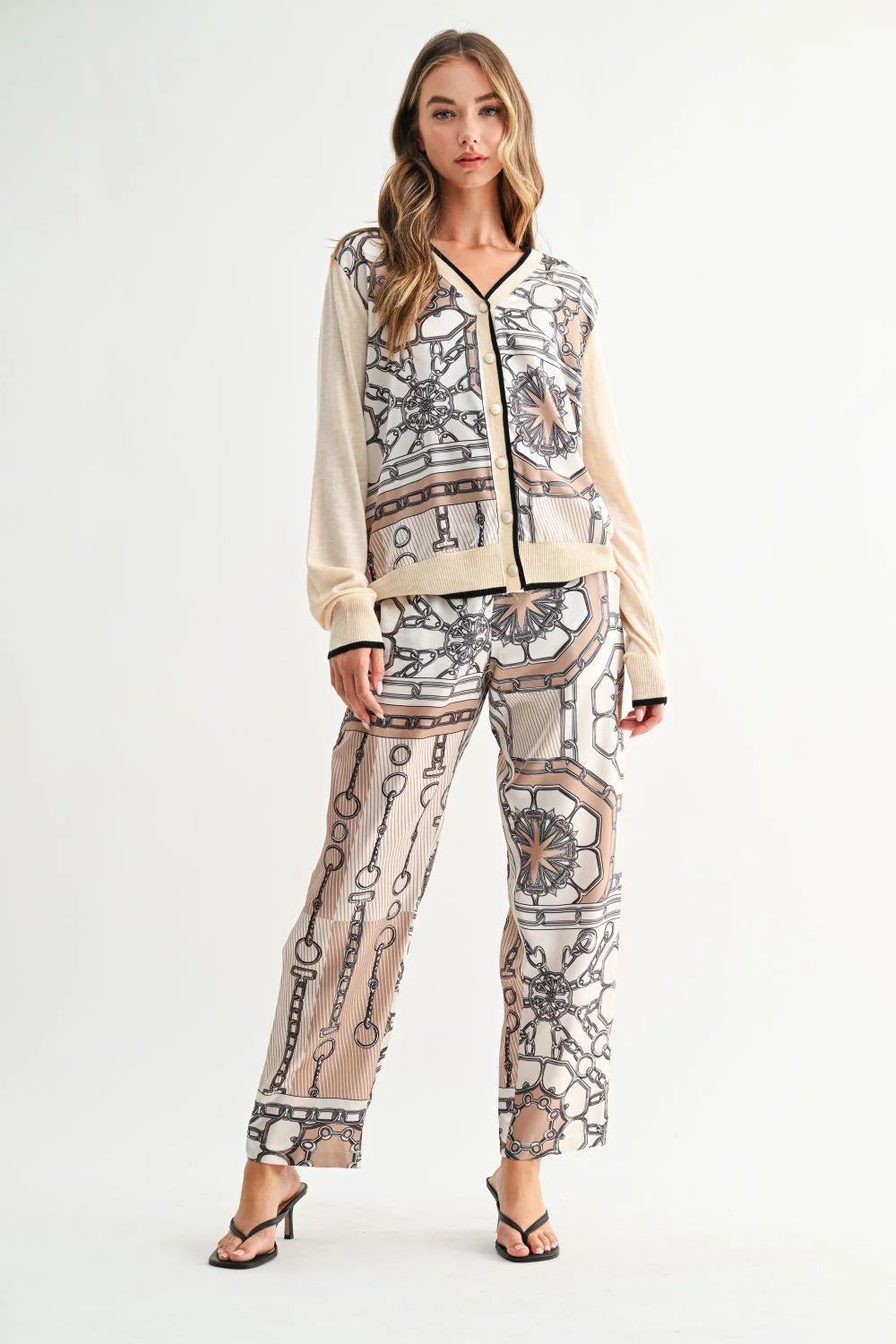 Jerry Satin Straight-Leg Pants | Printed Pull-On Pants | JOH – Lansky Bros.
