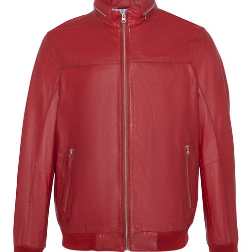 Andrea Red Leather Jacket - Lansky Bros.