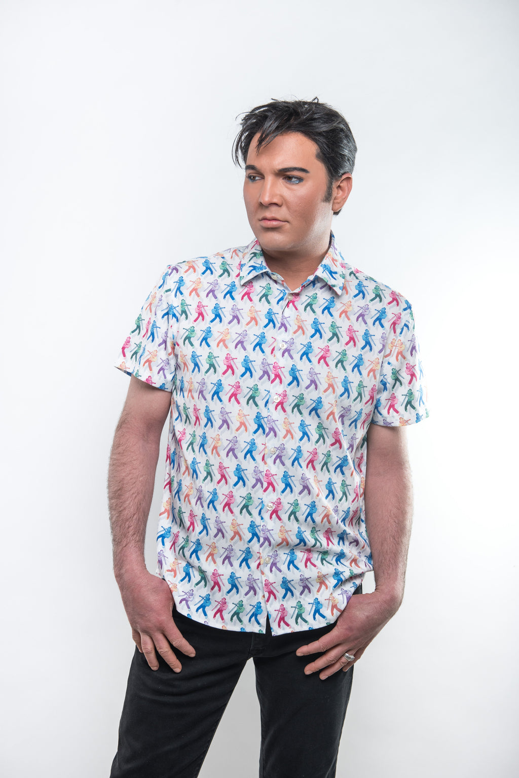 Elvis On The Mic Shirt - Lansky Bros. | Clothier to The King