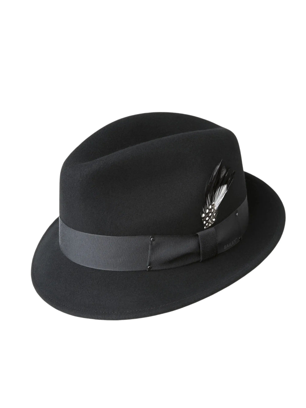 Bailey 1922 Tino LiteFelt® Fedora – Black, Water-Repellent & Shape ...